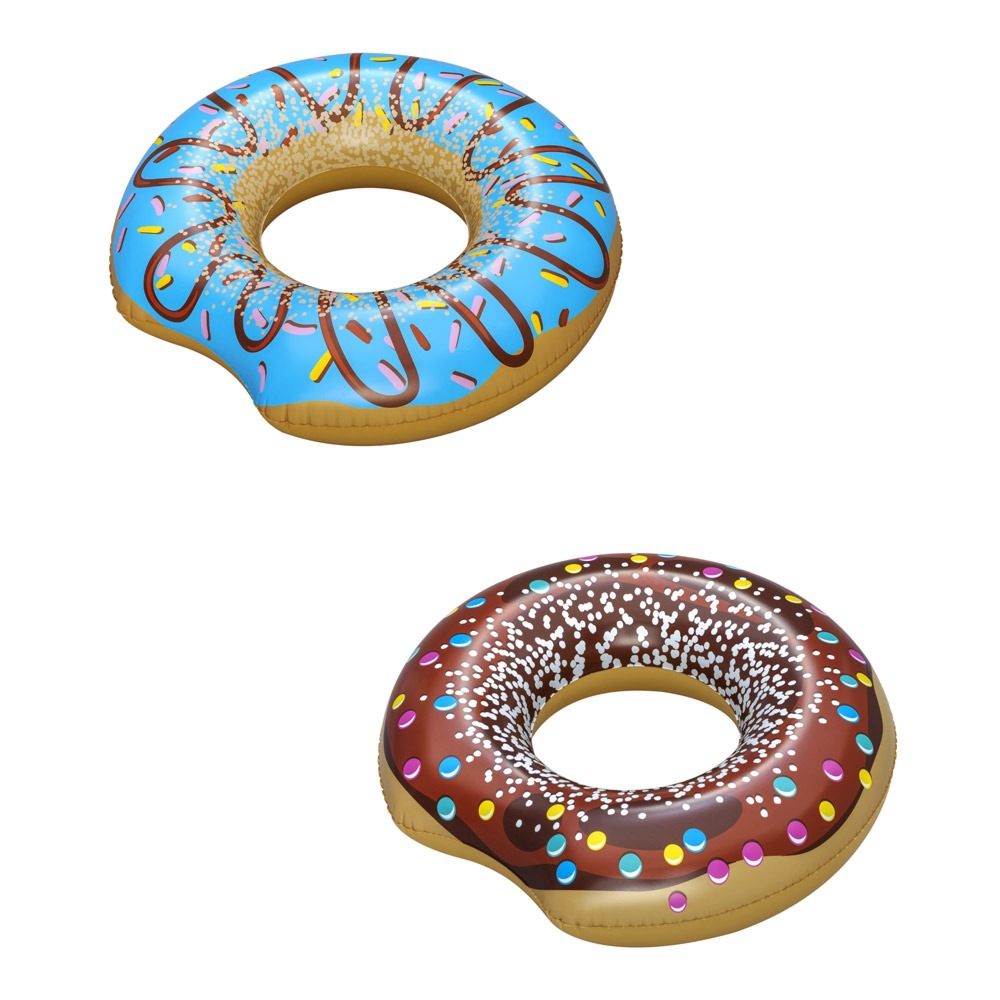 Bestway® Napihljiv obroč Donut | Plavalni obroč odgriznjen Krof | 107 cm